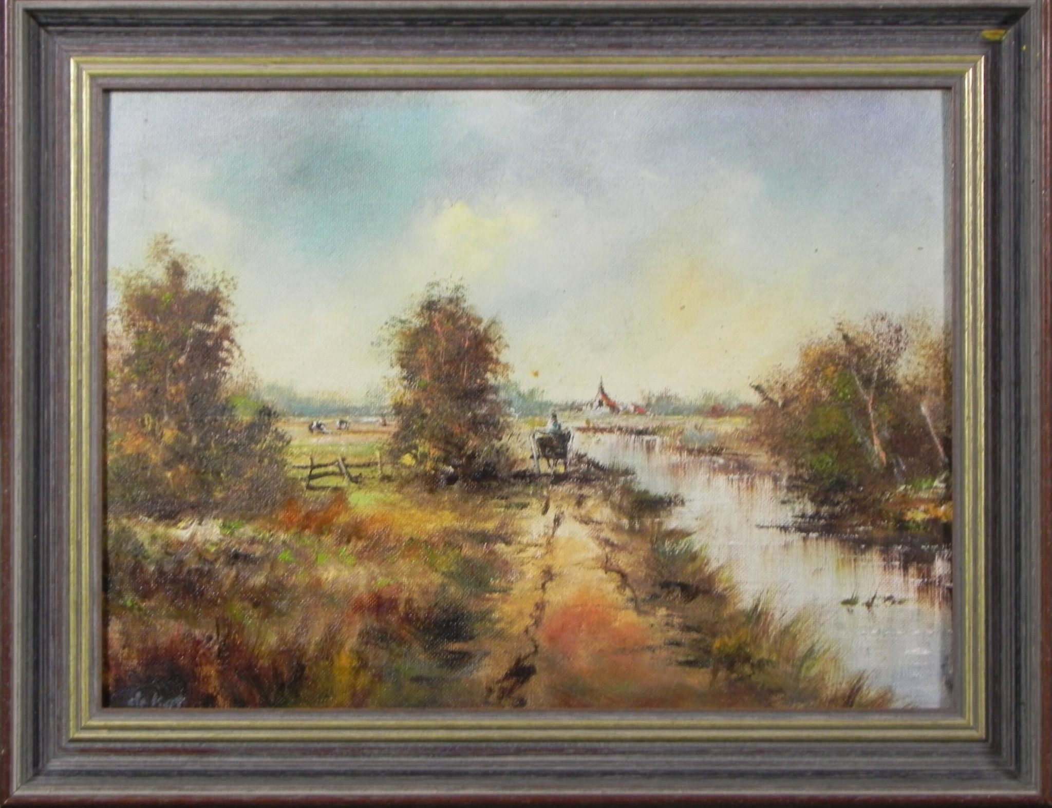 Landschap sloot + paard en wagen – Caput Ovis Galerie